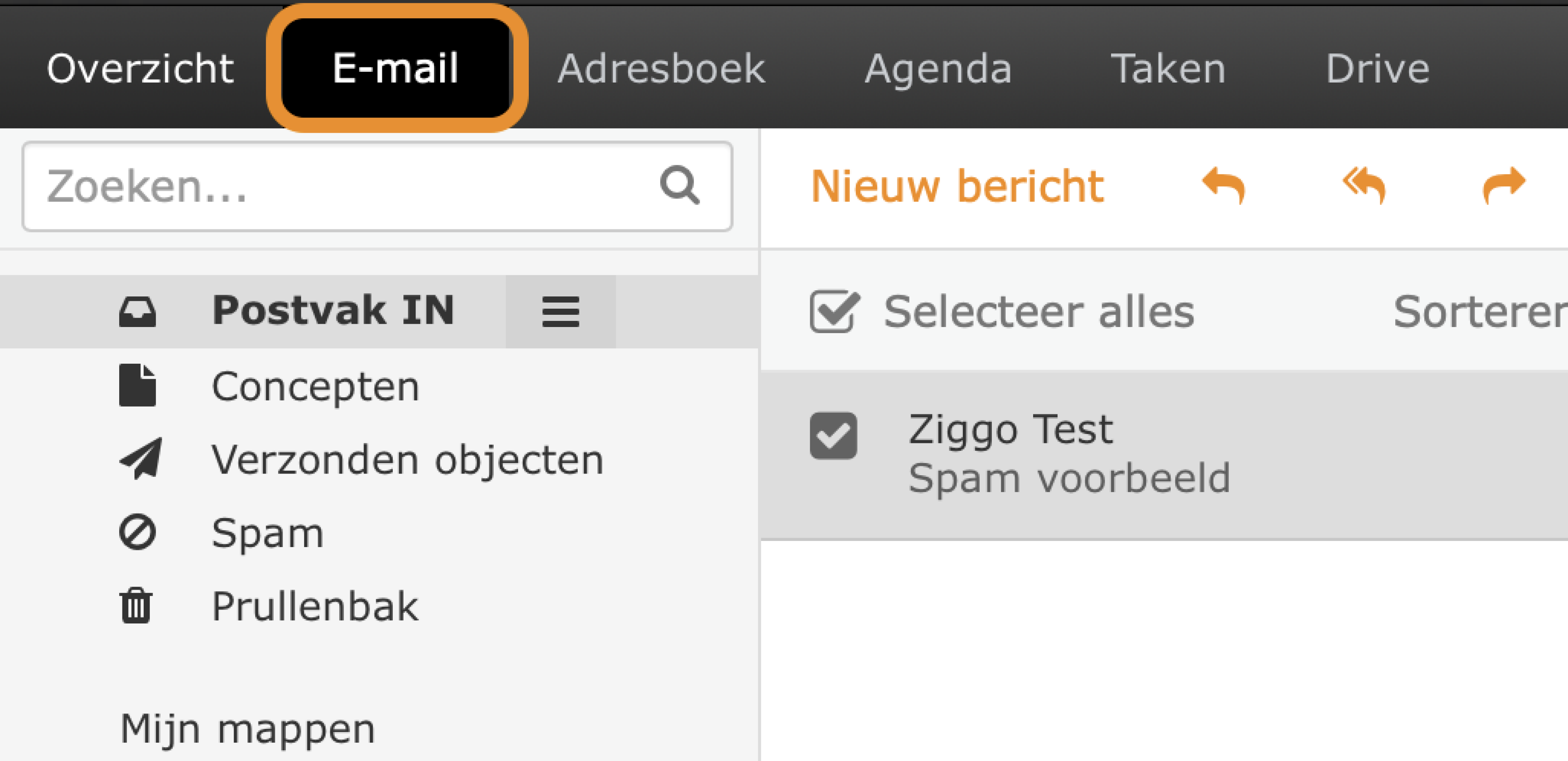 E-mail werkt niet | Klantenservice | Ziggo