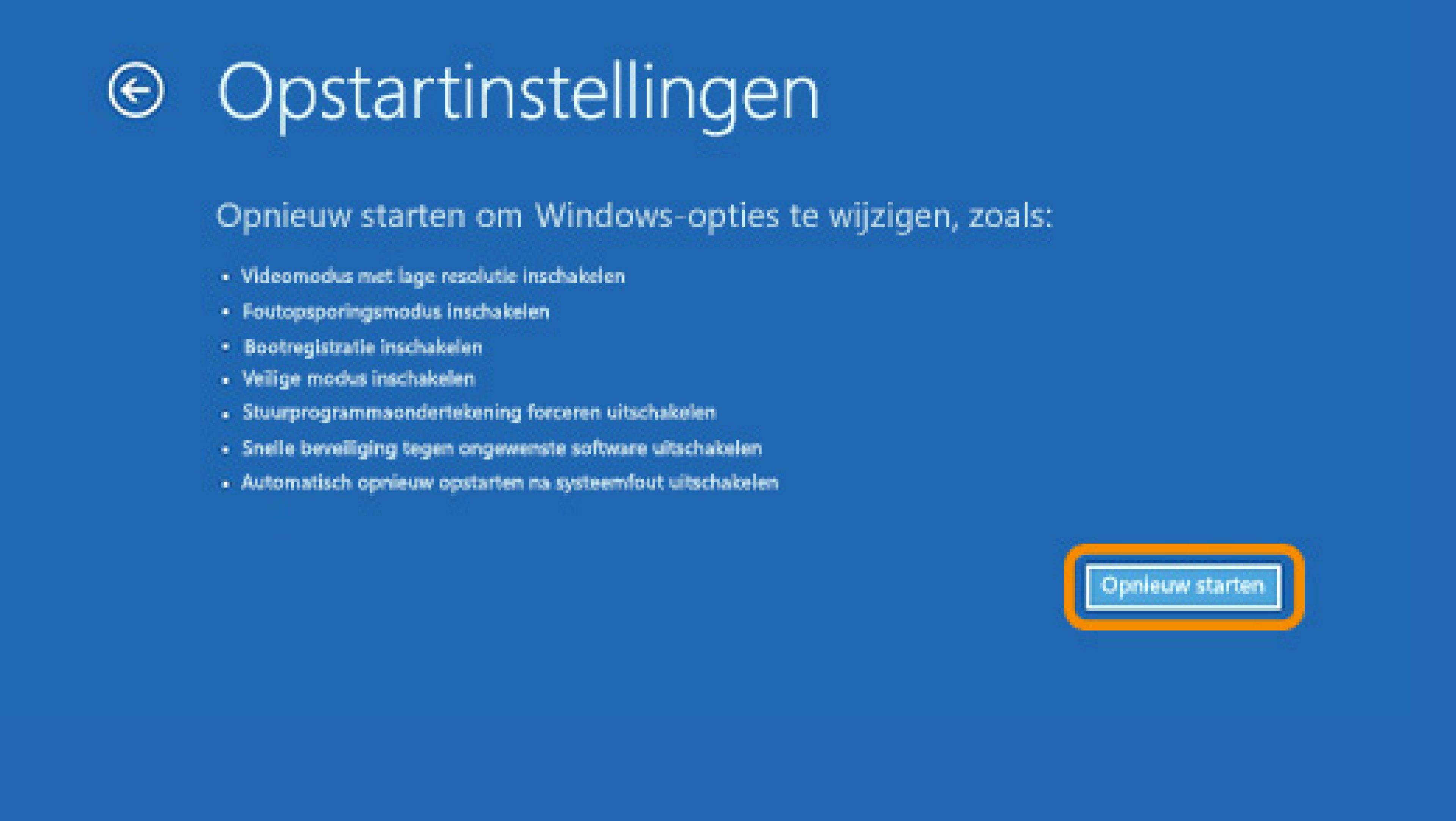 Windows in de veilige modus gebruiken