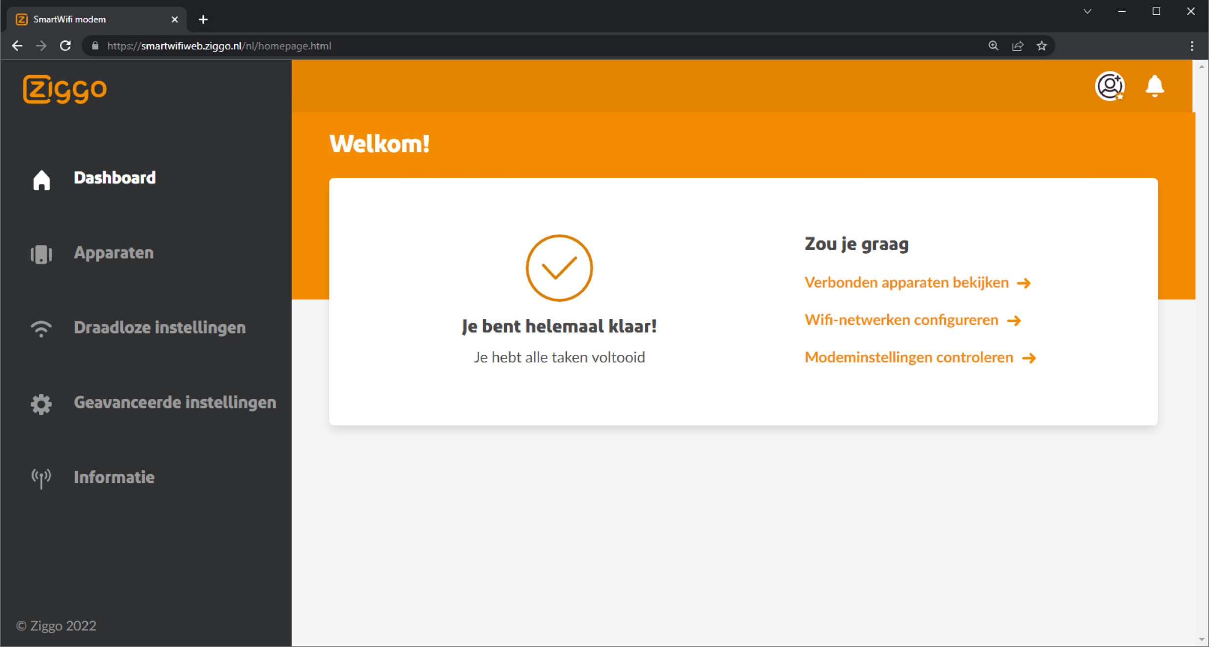 Inloggen op modem of wifi-versterker | Klantenservice | Ziggo