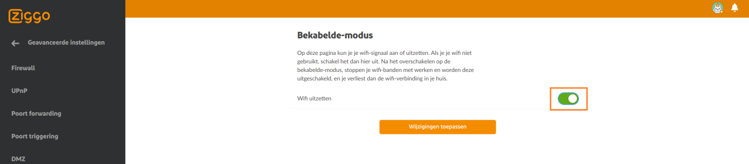 Wifi van je wifi-modem uitzetten | Klantenservice | Ziggo
