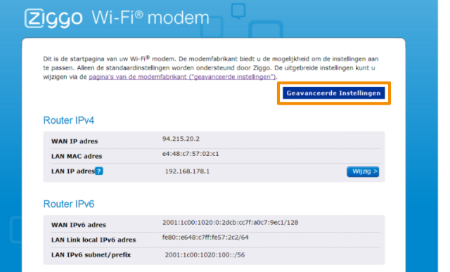 Wifi van je wifi-modem uitzetten | Klantenservice | Ziggo