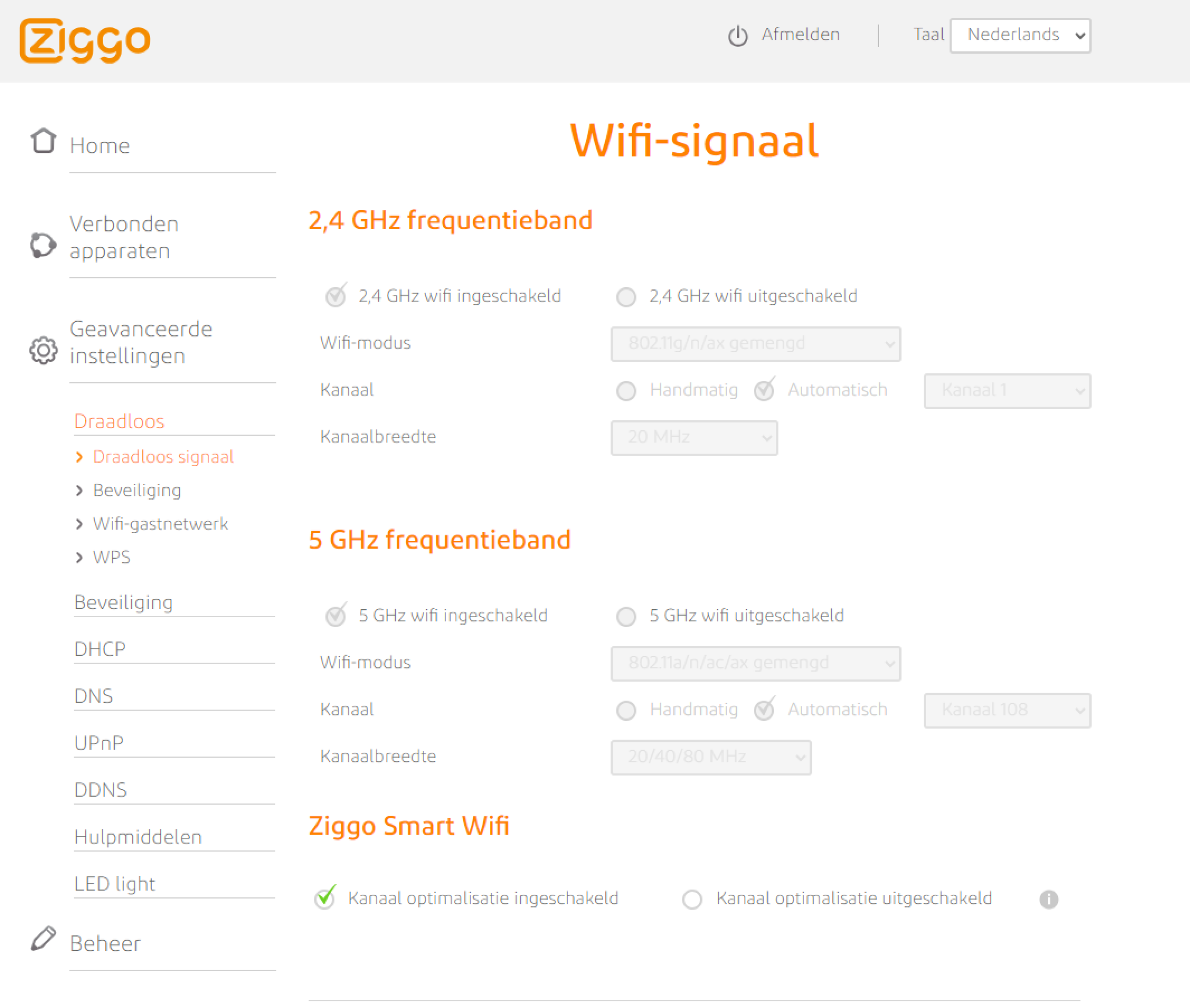Wifi van je wifi-modem uitzetten | Klantenservice | Ziggo