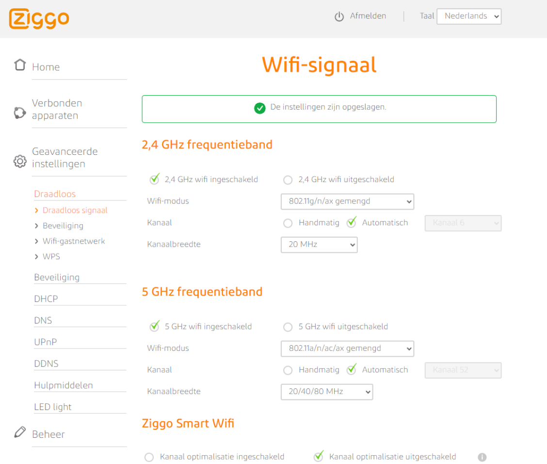 Wifi van je wifi-modem uitzetten | Klantenservice | Ziggo